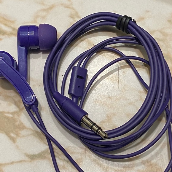 Best Buy | Headphones | Purple Earbuds Wired 35mm Audio Jack 8th Inch ...